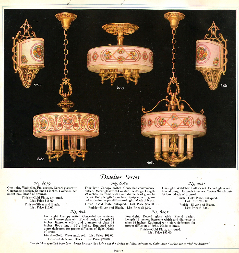 Historic Houseparts, Inc. > Antique Lightolier "Dinelier" Ceiling Light ...