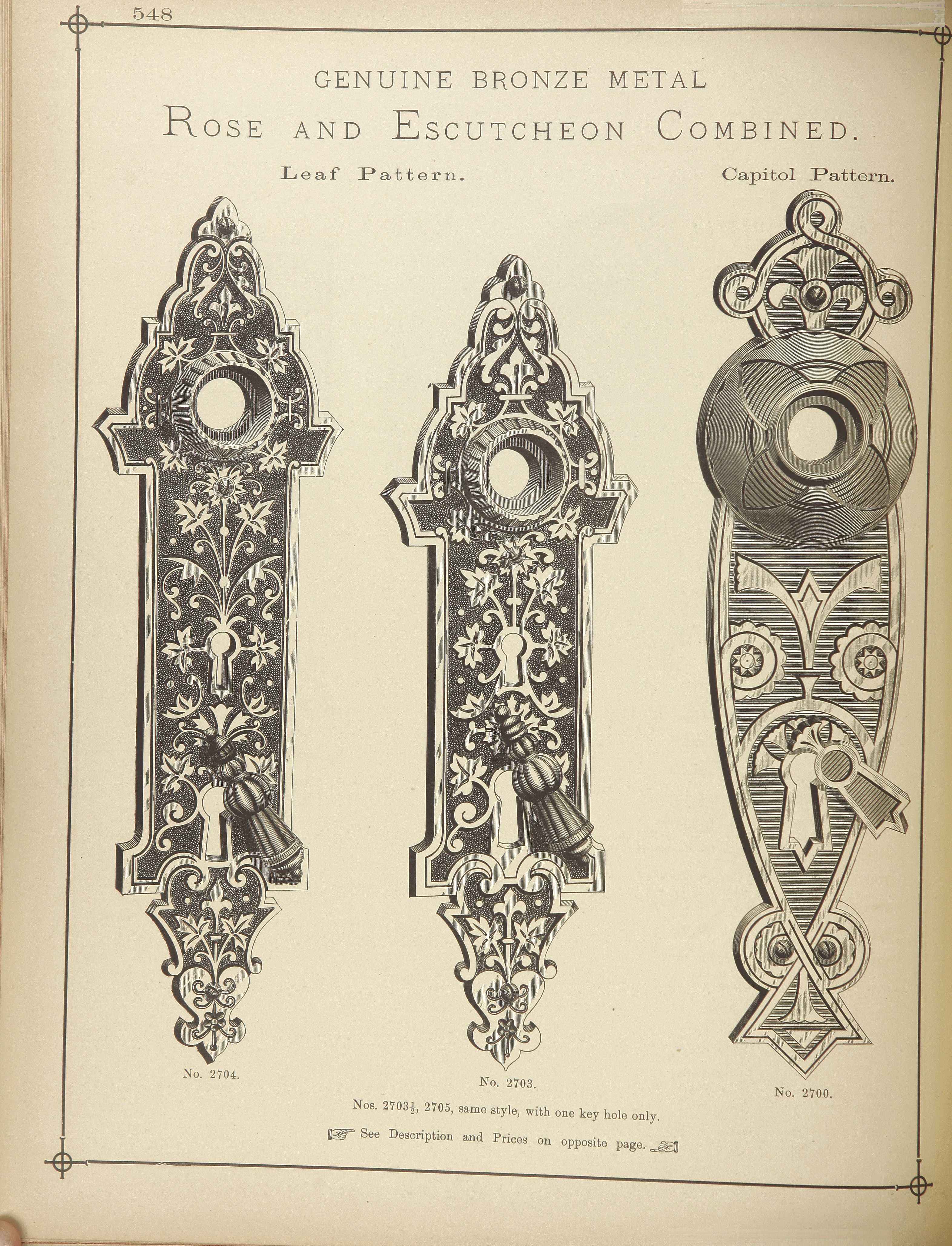 Historic Houseparts, Inc. > Antique Cast Bronze "Leaf" Pattern Door ...