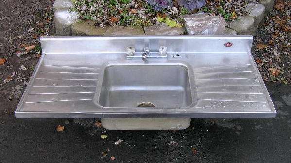 Historic Houseparts, Inc. > Antique 1950s retro stainless steel single ...