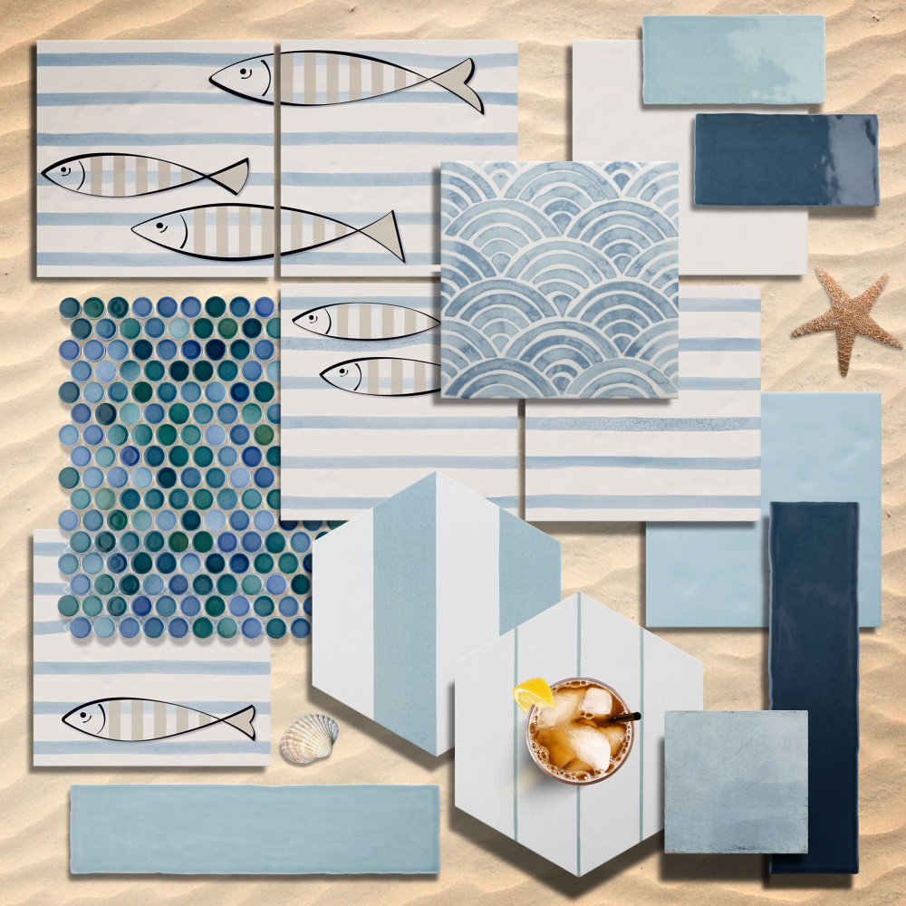 Historic Houseparts, Inc. > Berta Tile Collection > Berta Escalas 7-7/8 ...